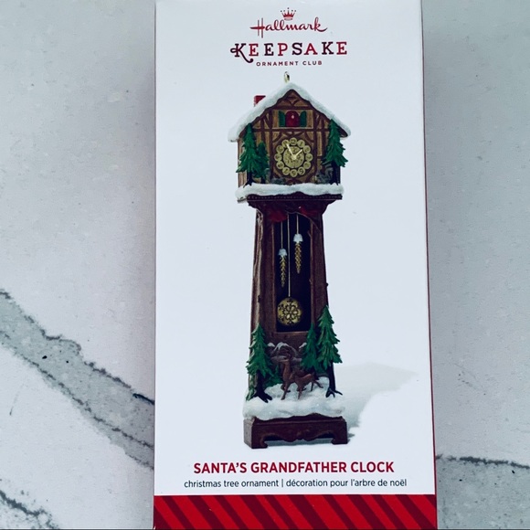 Hallmark | Holiday | Hallmark 24 Santas Grandfather Clock Ornament ...
